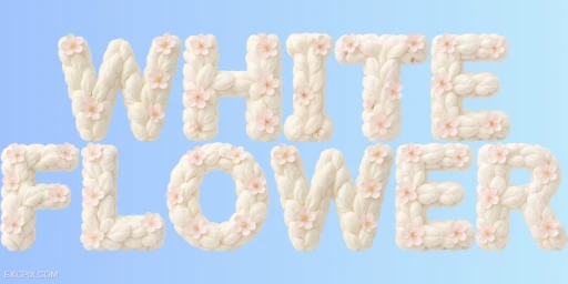 White Flower Text Generator Online